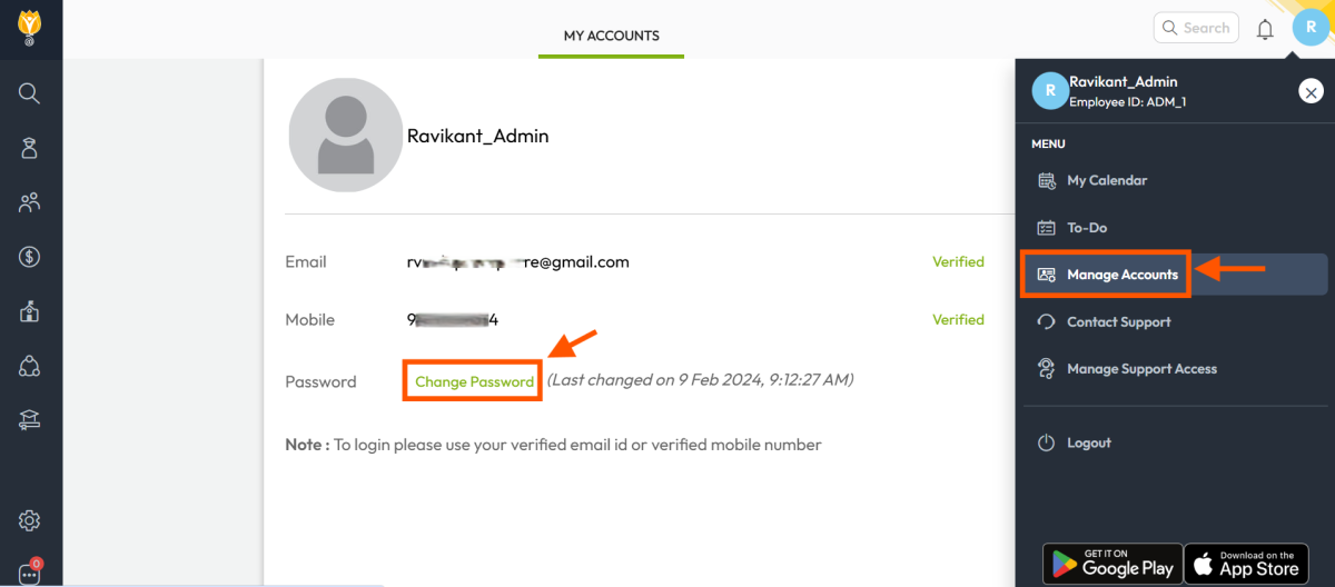 How can I change my account password? – NextOS Help Center