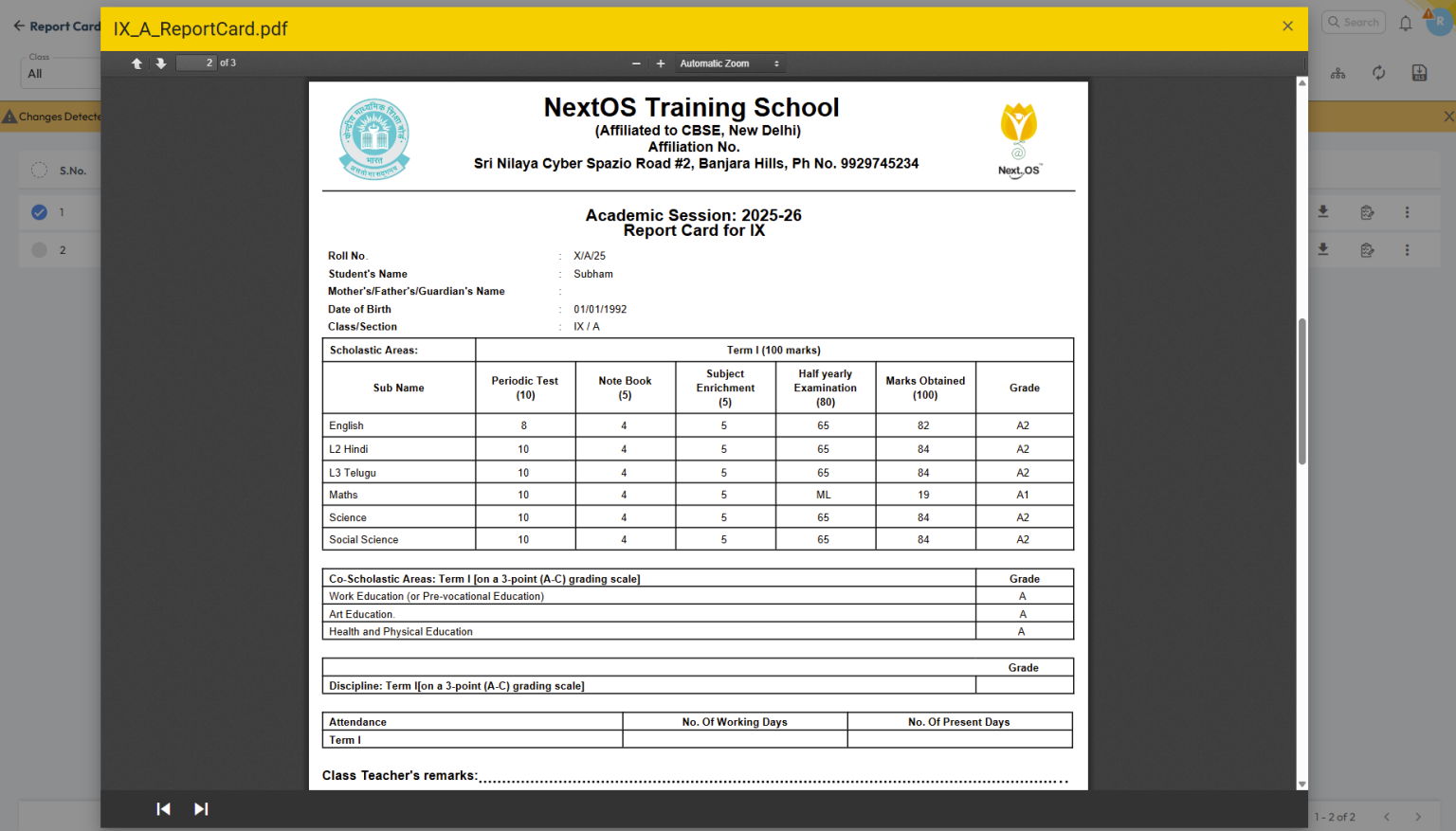 How can I ensure that exam structures and report card formats align correctly? – NextOS Help Center
