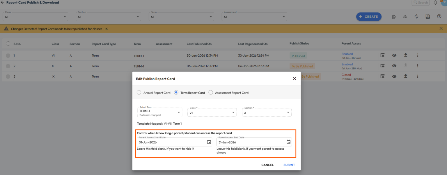 How can I publish report card to parents? – NextOS Help Center