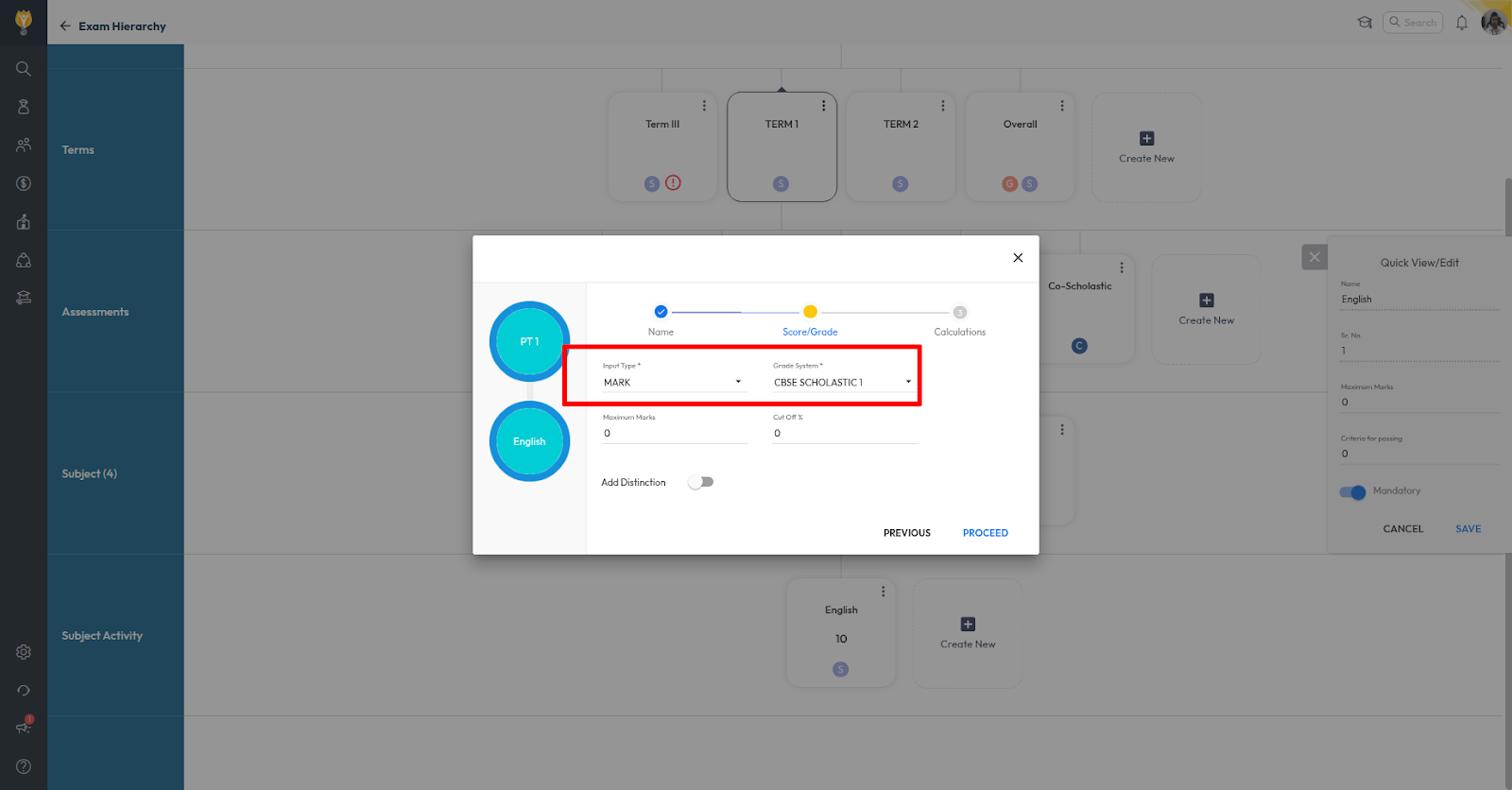 How is the exam structure configured for different classes and terms? – NextOS Help Center