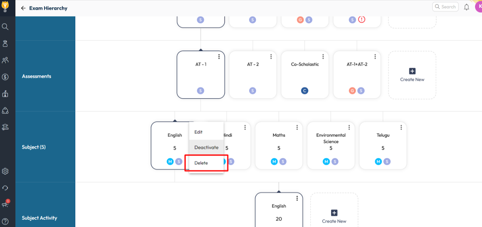 What is the process to replace or delete a subject from the hierarchy? – NextOS Help Center